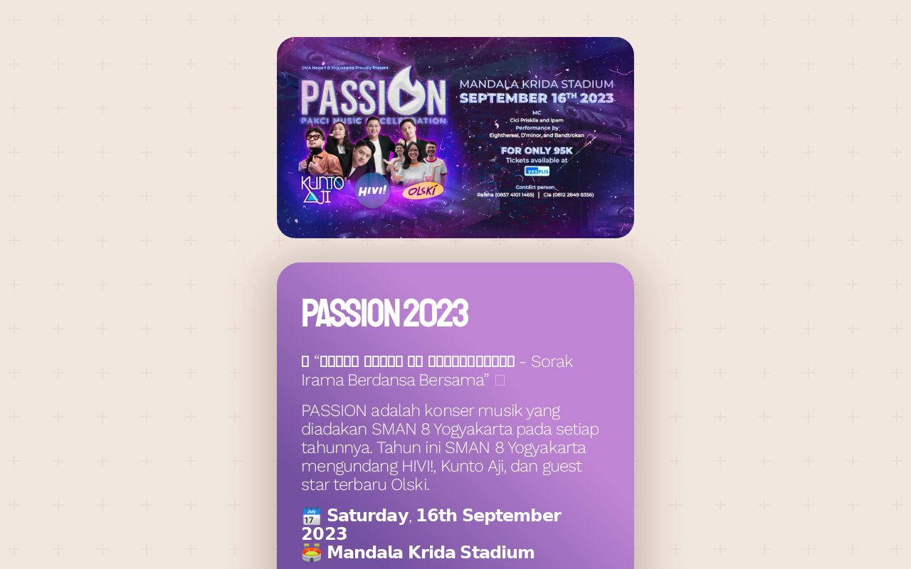 PASSION 2023